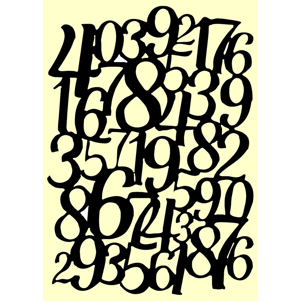Personal Impressions Numbers 5"x7" Mylar Stencil | Personal Impressions