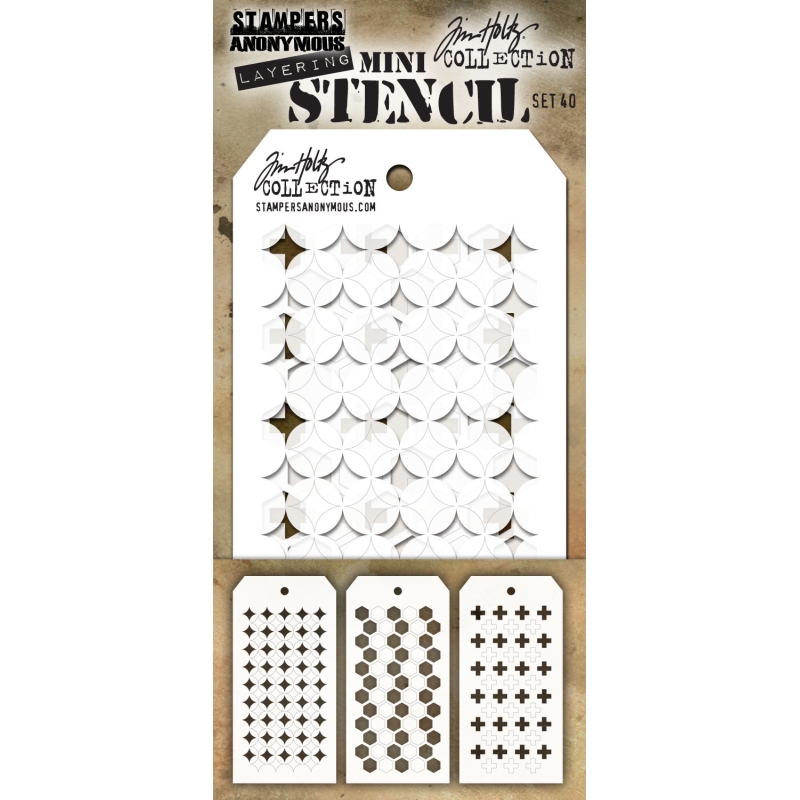 Mini Stencil Set 40 (3 Ea.)Stencils | Personal Impressions